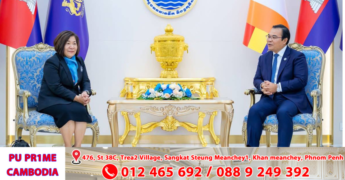 លោករដ្ឋមន្ត្រី ថោ ជេដ្ឋា ទទួលជួបសម្តែងការគួរសម និងពិភាក្សាការងារជាមួយលោកស្រី Busadee Santipitak ...